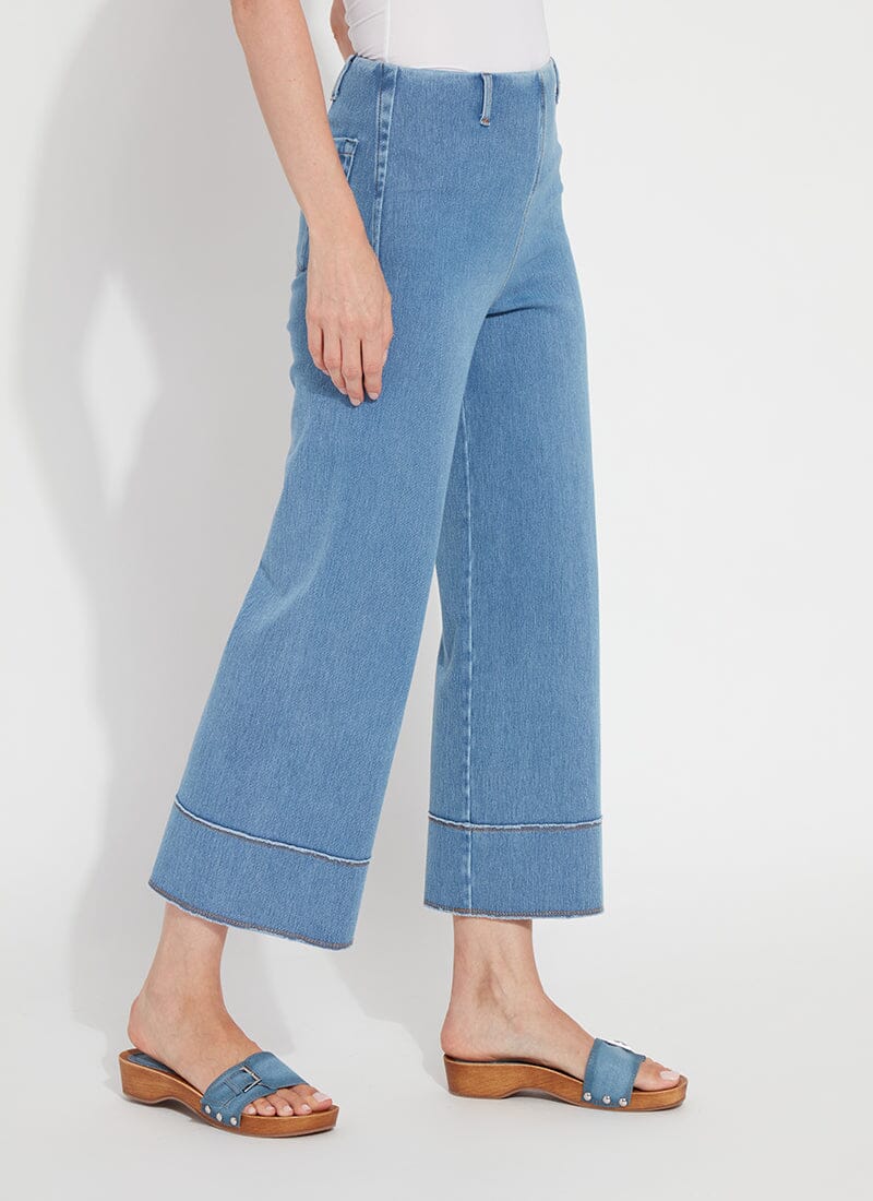 Final Sale Margo Crop Denim (26" Inseam) in Bleached Blue - Lysse 12-3 – Aurora Lynn Boutique