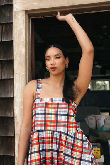 The Heather Dress - Coastal Plaid- Smith & Quinn 11189-1364-1 – Aurora Lynn Boutique