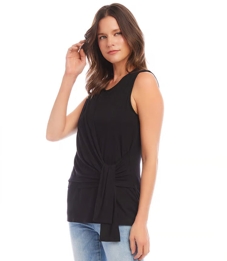 Bevin Black Side Drape Top - Karen Kane 2L13035 – Aurora Lynn Boutique