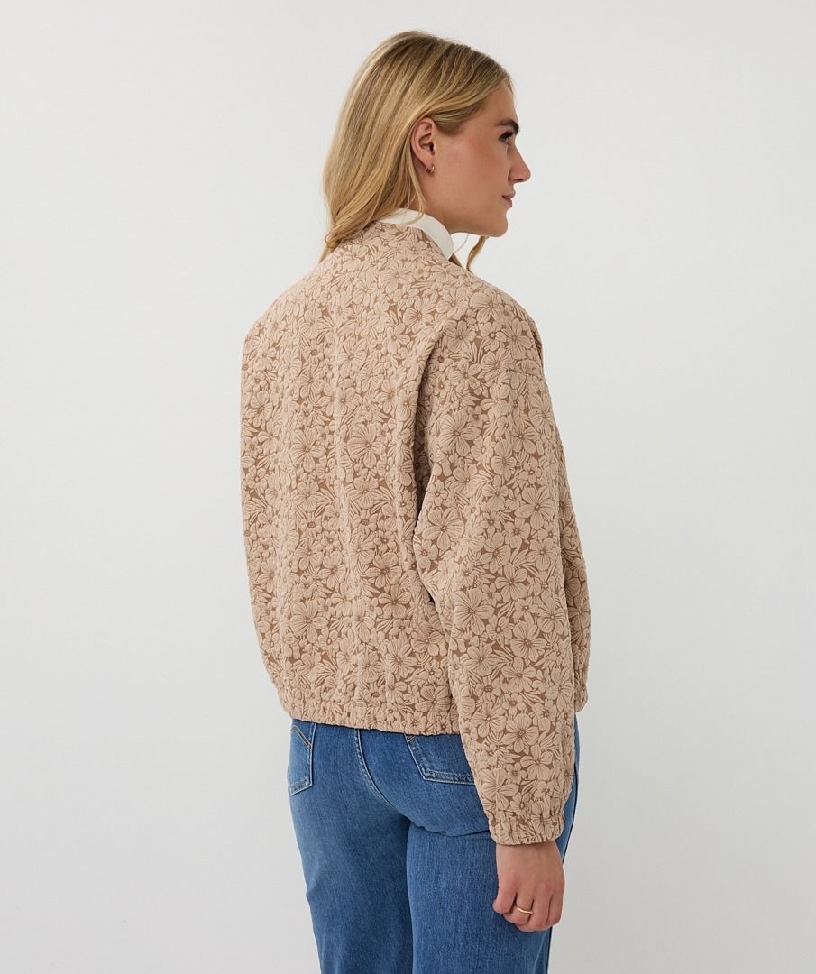 Bolette Bomber Jacket in 3D Flower - EsQualo F2519510 – Aurora Lynn ...