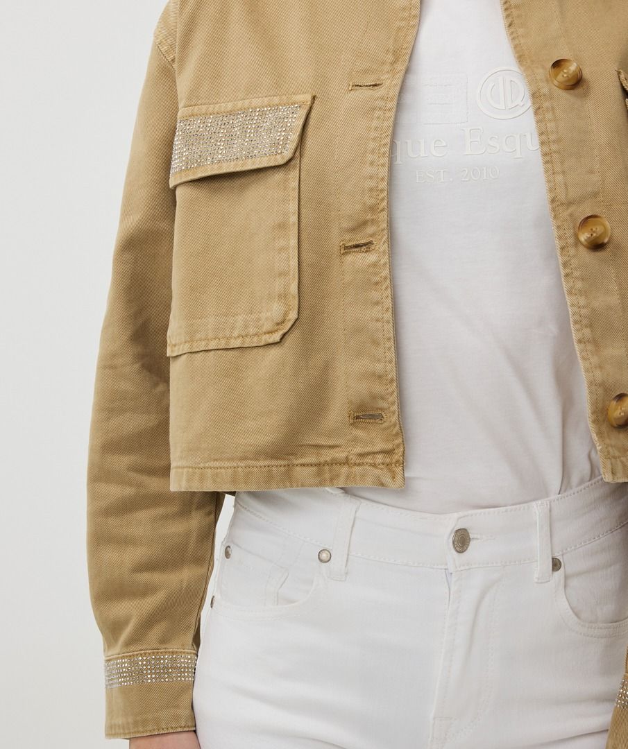 Wana Wide Studs Jean Jacket - EsQualo SP2512003 – Aurora Lynn Boutique